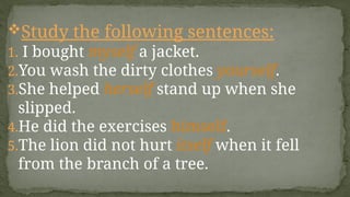 Reflexive pronouns PowerPoint Presentation | PPT