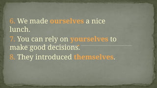 Reflexive pronouns PowerPoint Presentation | PPT