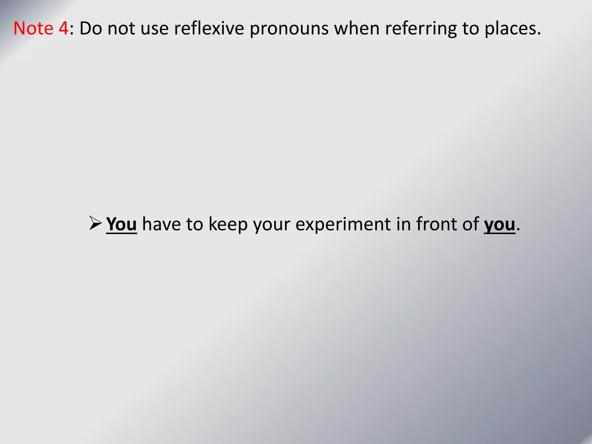 Reflexive Pronouns | PPTX