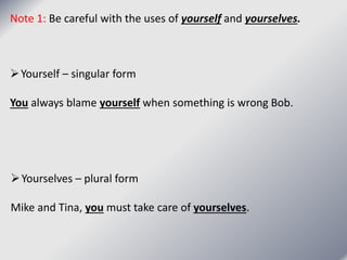 Reflexive Pronouns | PPTX