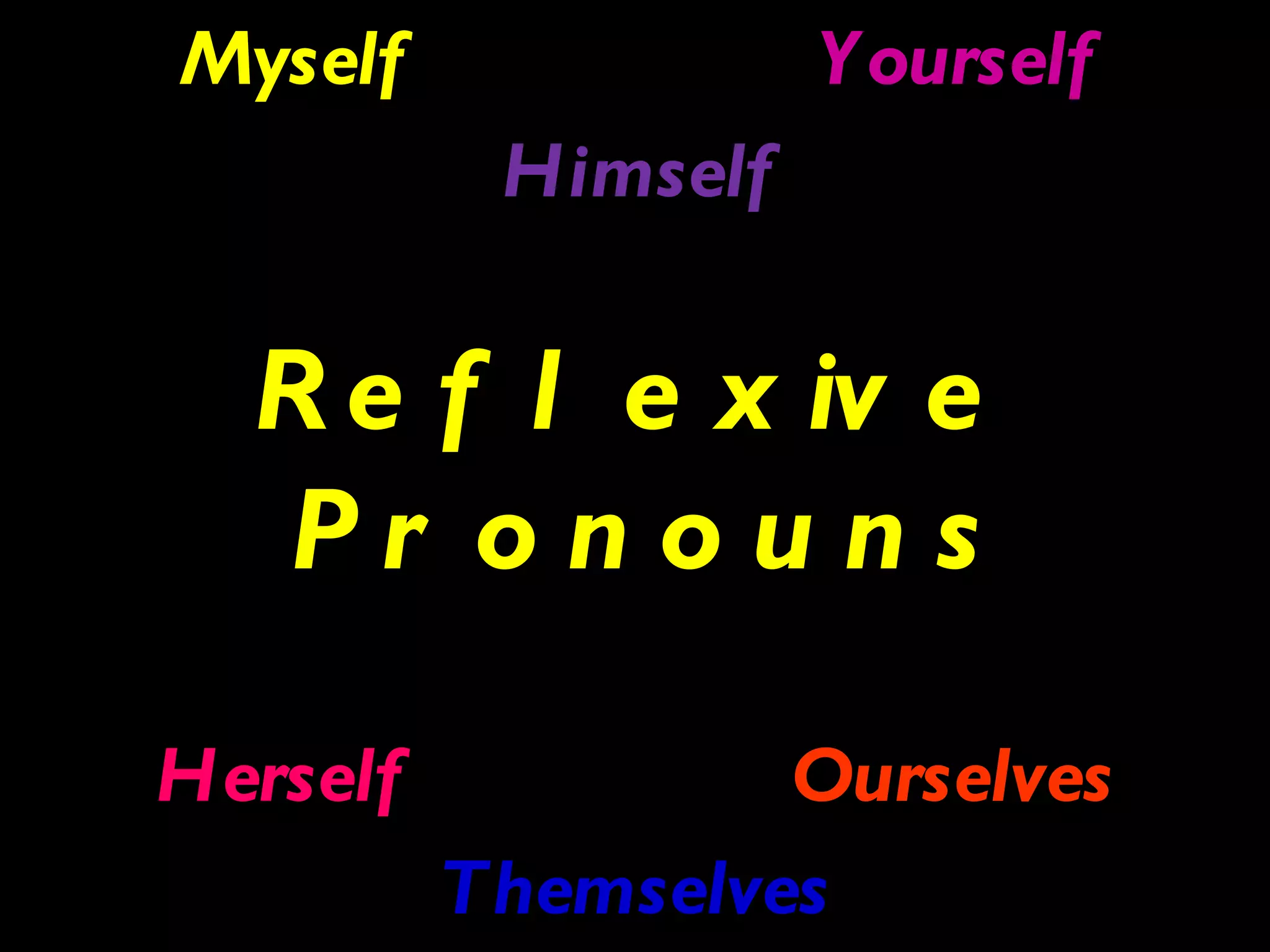 Reflexive pronouns ppt quiz | PPT