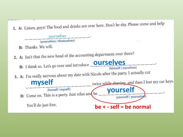 Reflexive and Reciprocal pronouns | PPT