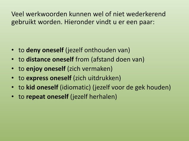 Reflexive and Reciprocal pronouns | PPT