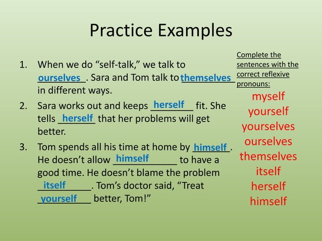 Reflexive and Reciprocal pronouns | PPT