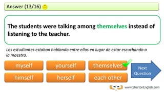 Gramática Inglesa - Test: Pronombres reflexivos y recíprocos del inglés ...