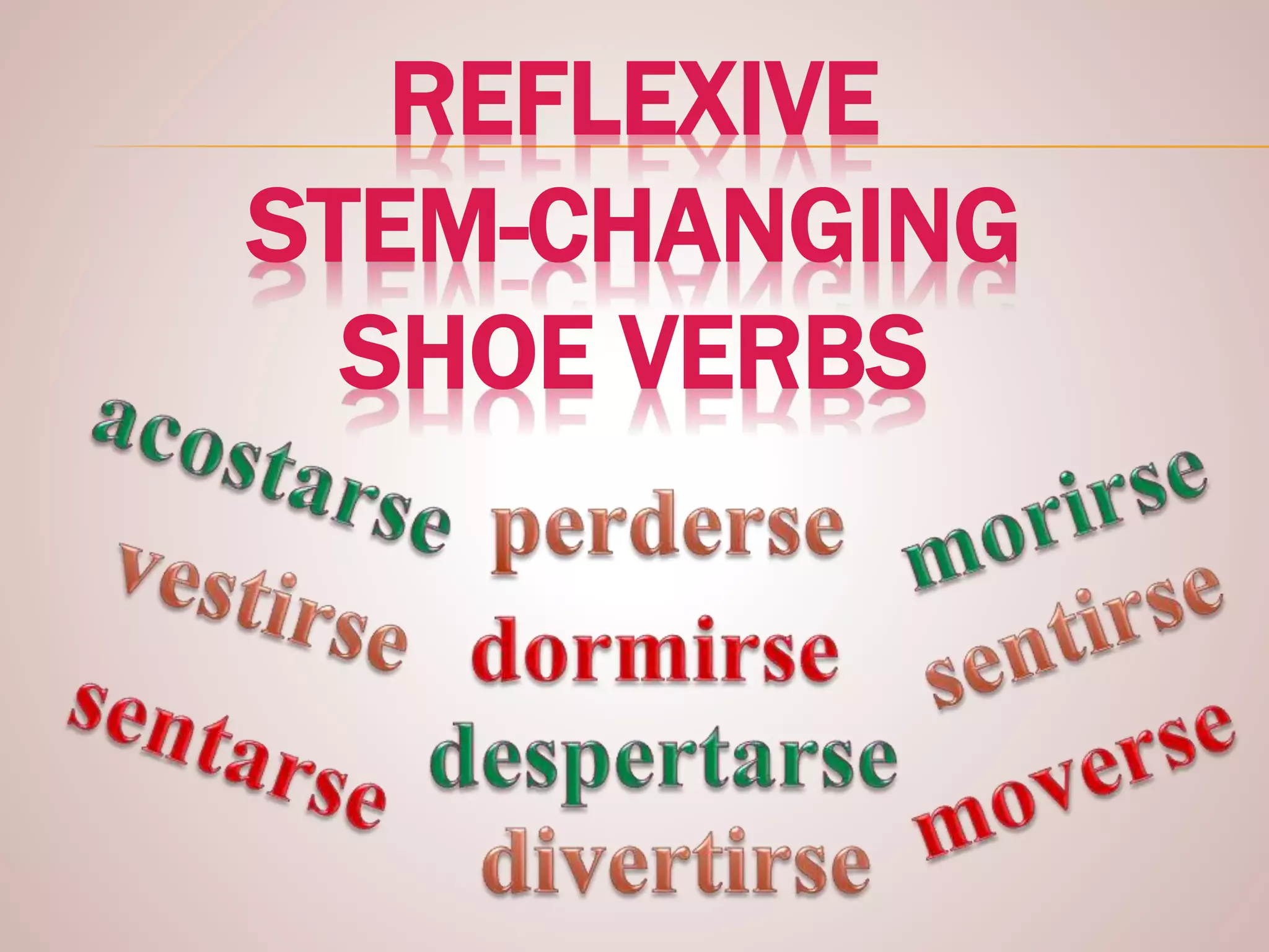 Reflexive stem changing verbs | PPTX