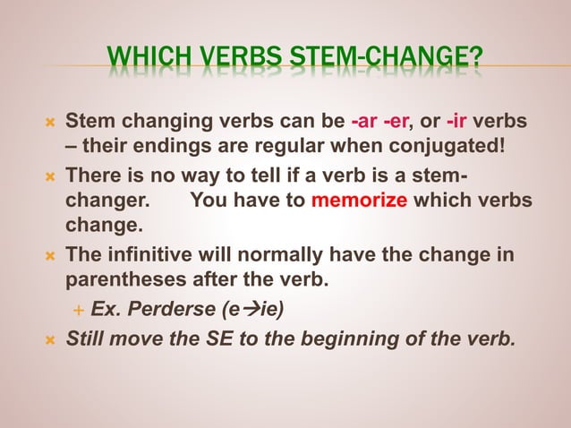 Reflexive stem changing verbs | PPTX
