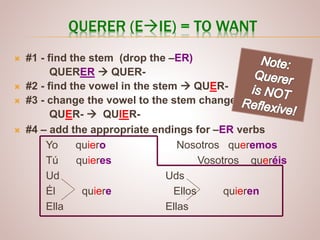 Reflexive stem changing verbs | PPTX | Women\'s Clothing | Women\'s Fashion