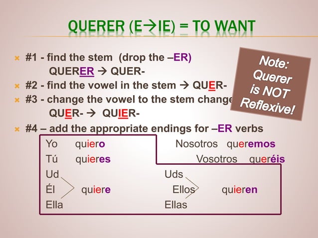 Reflexive stem changing verbs | PPTX