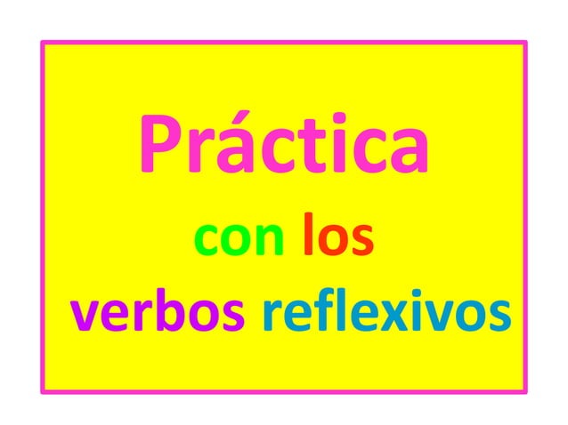 Reflexive Verb PPt | PPTX