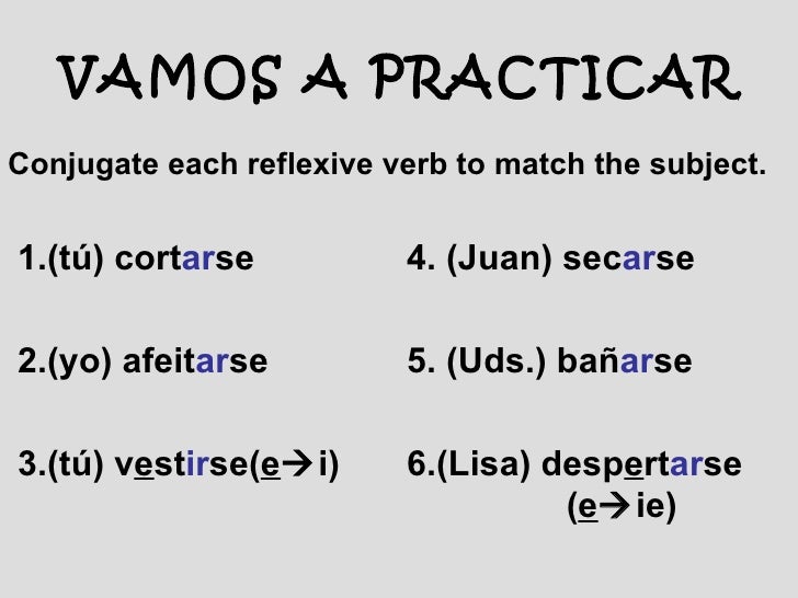 Reflexive verbs