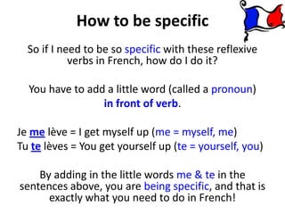 Les Verbes Pronominaux / Reflexive Verbs | PPTX