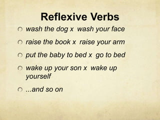 Reflexive verbs | PPTX
