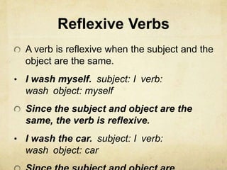 Reflexive verbs | PPTX