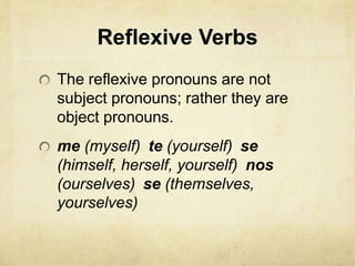 Reflexive verbs | PPTX