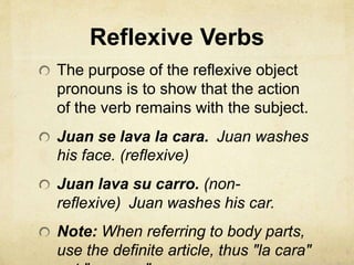 Reflexive verbs | PPTX