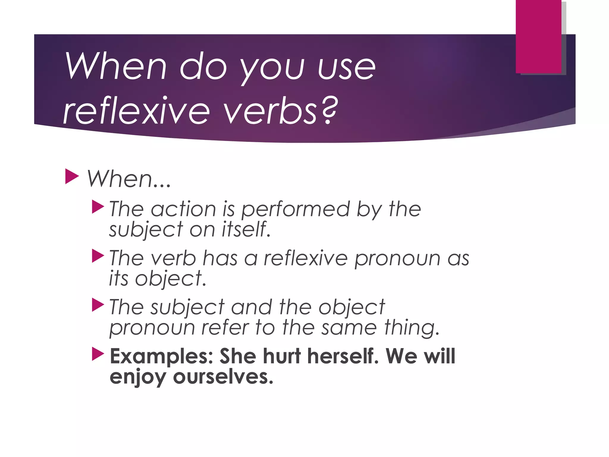 Reflexive verbs | PPT
