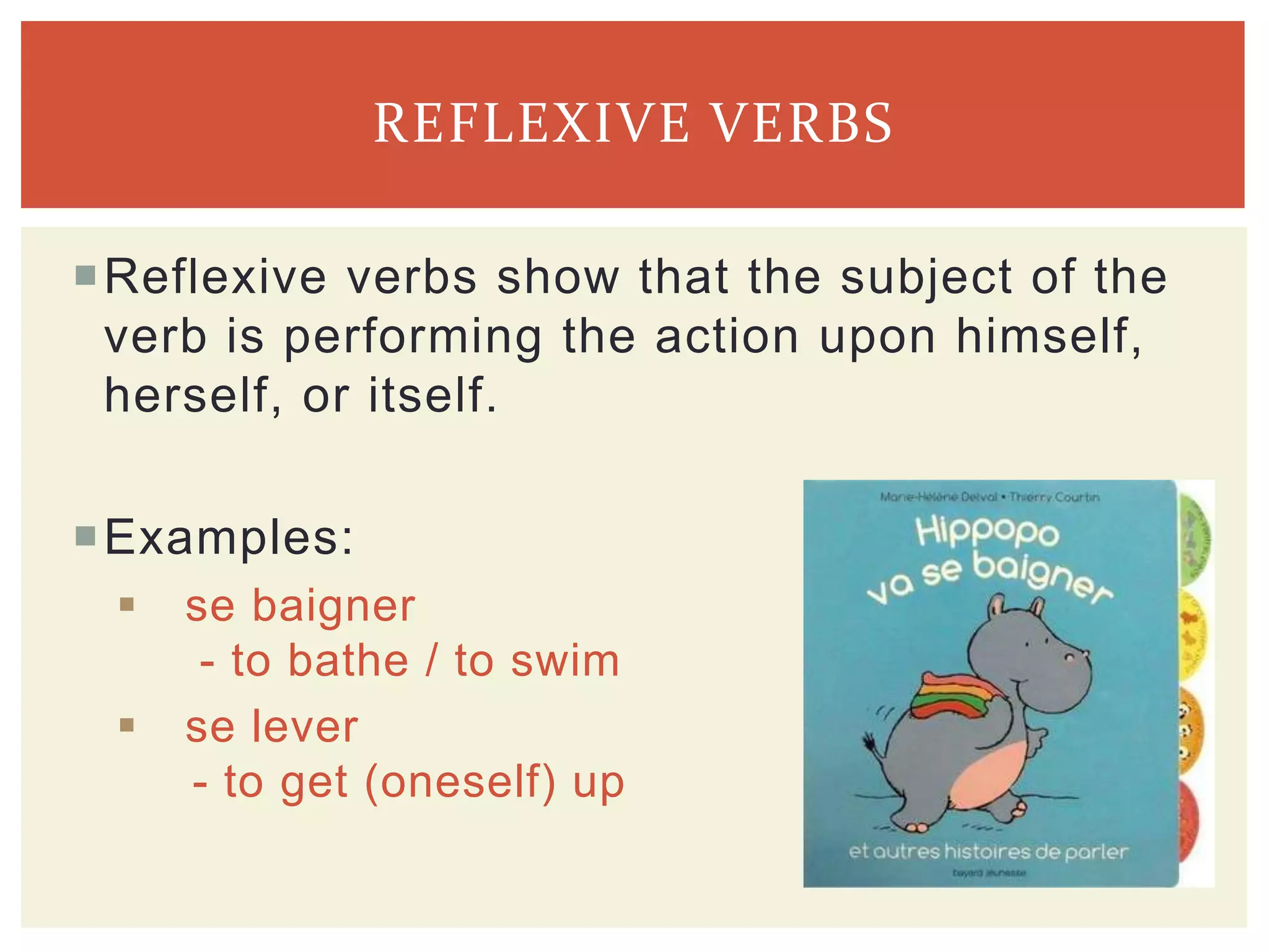 Reflexive verbs - in French | PPTX