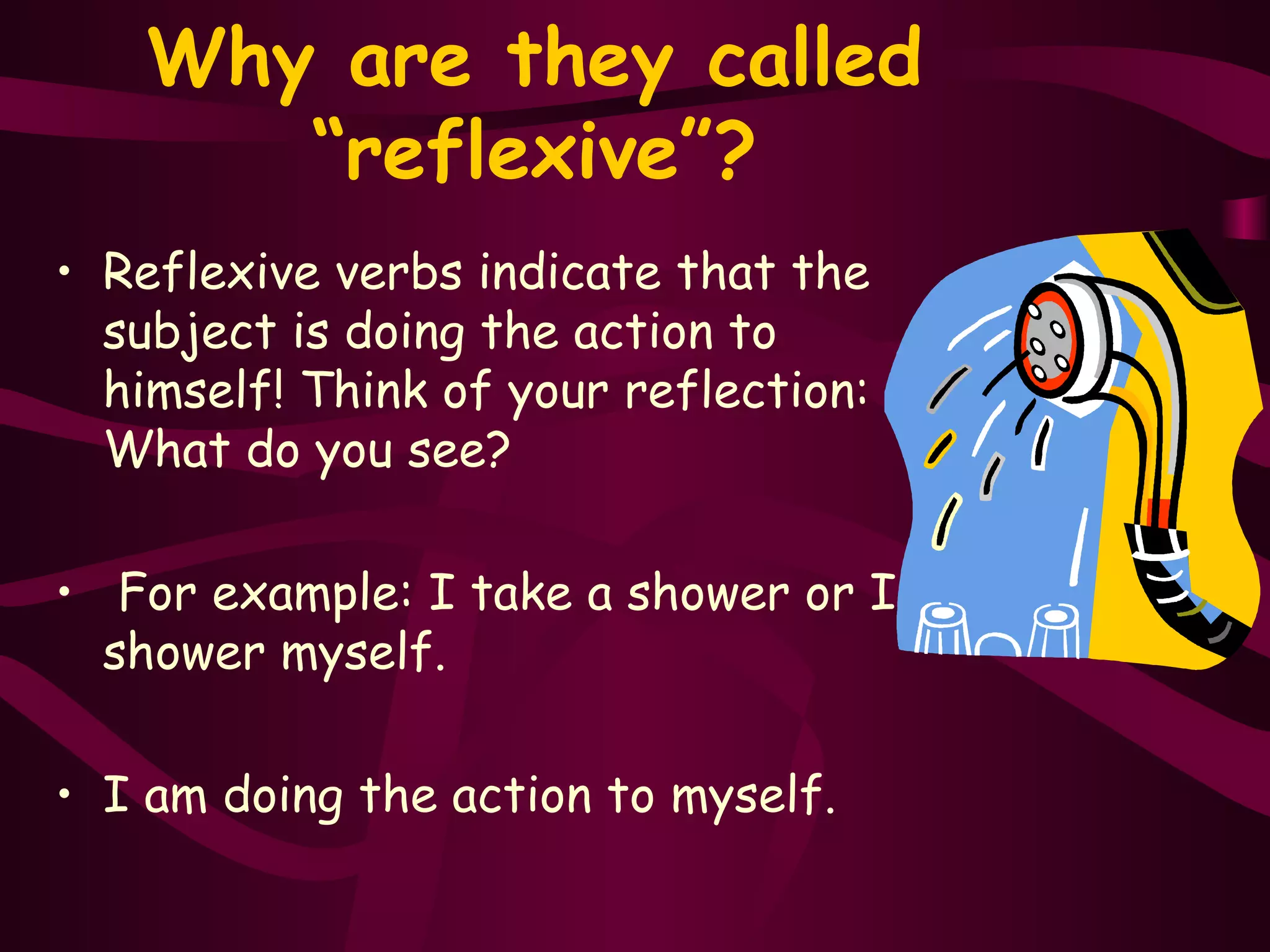 Reflexive verbs and pronouns | PPT