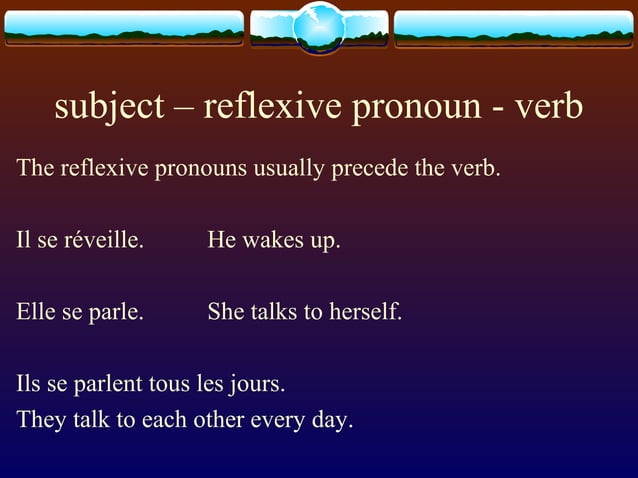 Reflexive verbs (french) | PPT | Shaving | Personal Care