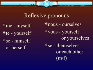 Reflexive verbs (french) | PPT