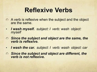 Reflexive verbs pp | PPT