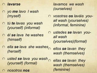 Reflexive verbs pp | PPTX