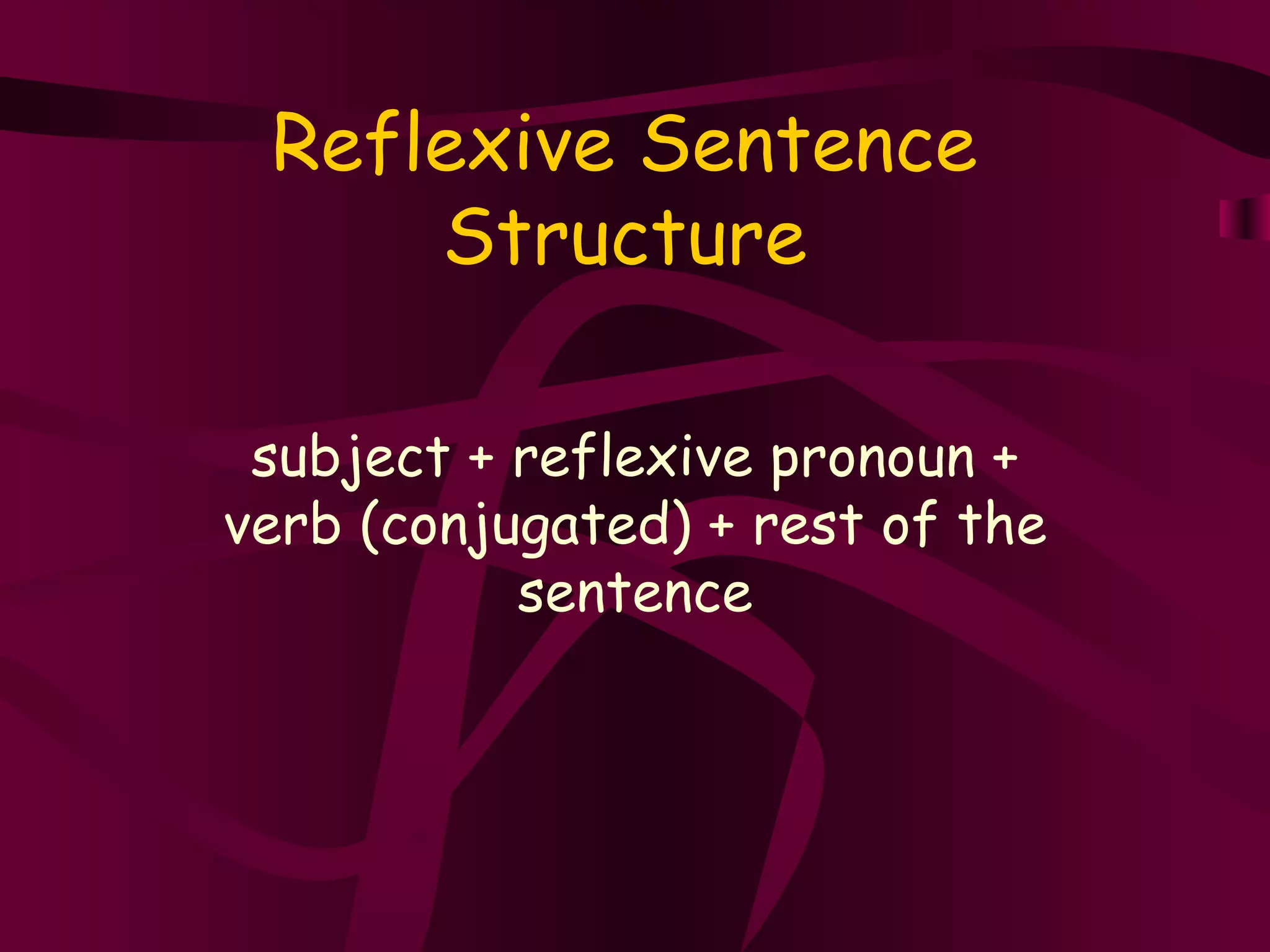 Reflexive Verbs & Pronouns | PPT
