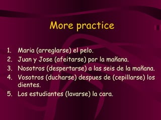 Reflexive Verbs & Pronouns | PPT