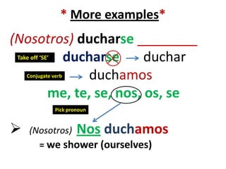 Reflexive verbs slideshow 2 | PPT