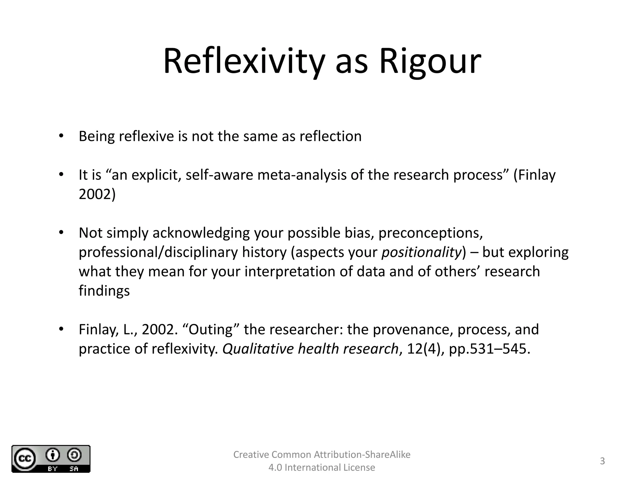 Reflexivity lecture and continuous exercise | PPTX