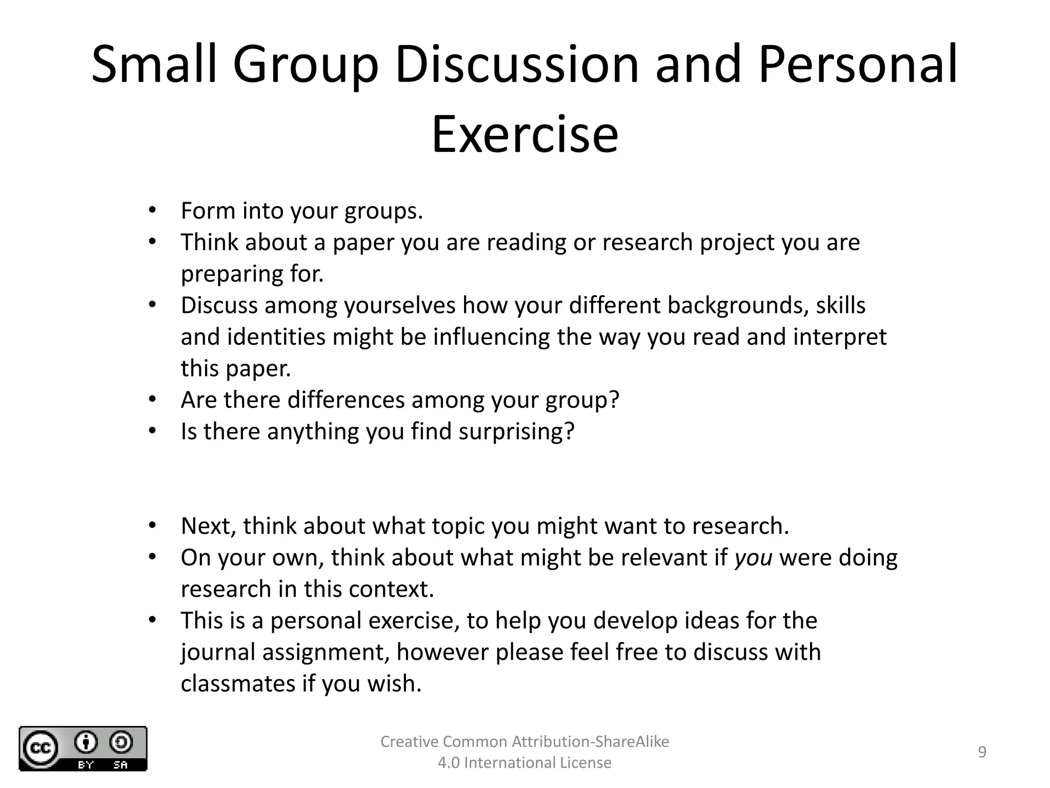 Reflexivity lecture and continuous exercise | PPTX