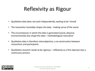 Reflexivity lecture and continuous exercise | PPTX