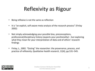 Reflexivity lecture and continuous exercise | PPTX