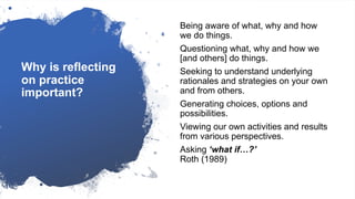 The importance of the reflexive practice in career guidance and ...