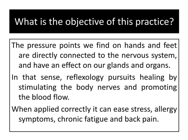 Reflexology | PPSX | Holistic Health | Alternative Medicine