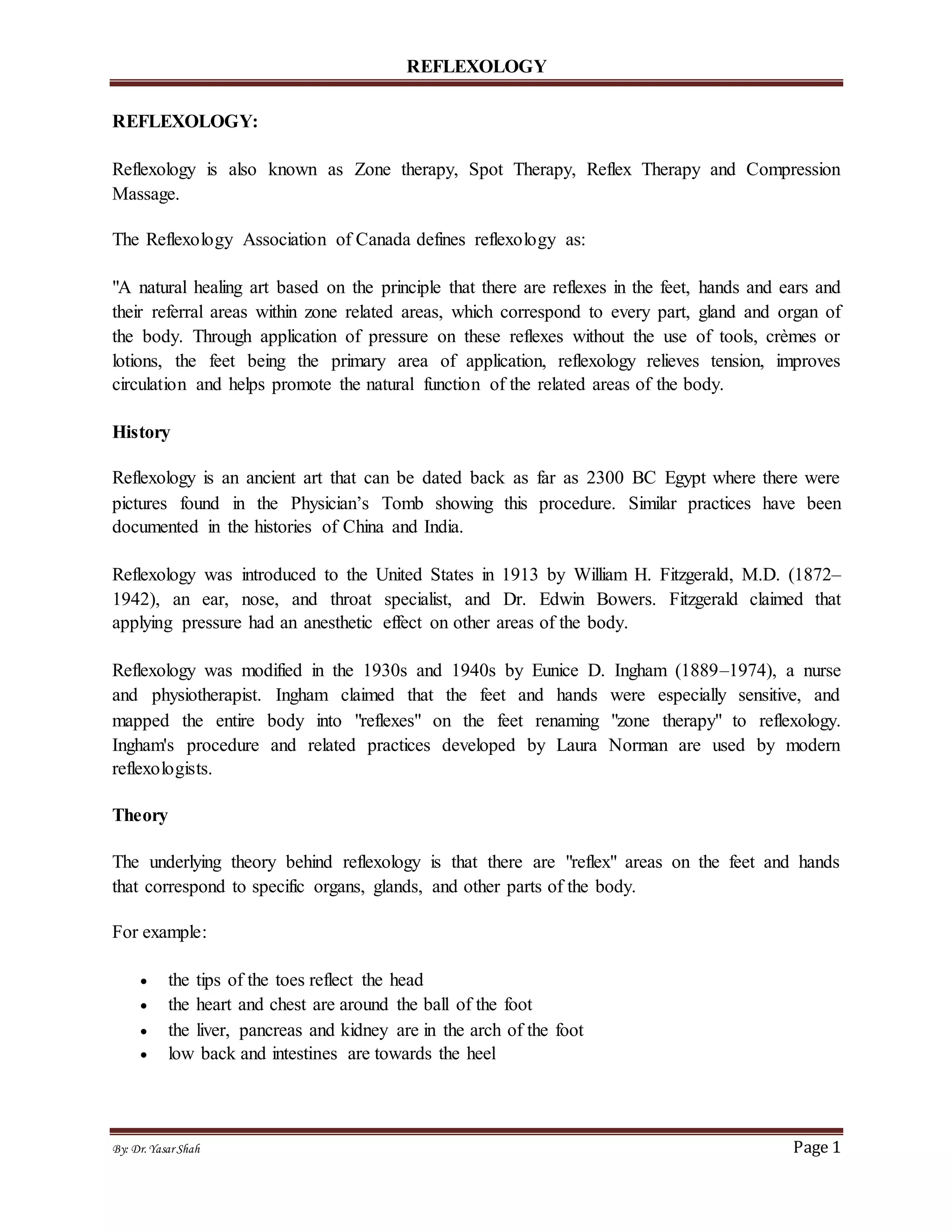 Reflexology (2) | DOCX