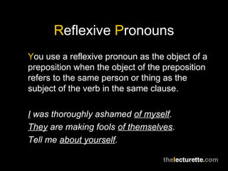 Reflexive pronouns | PPT