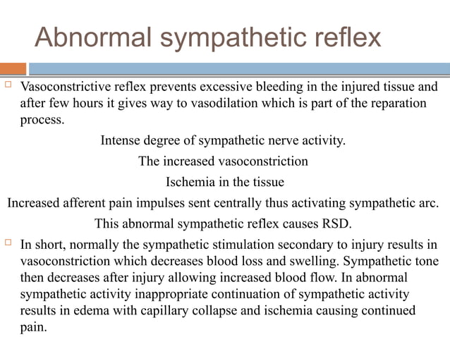 Reflex symapathetic dystrophy | PDF