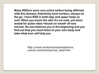 Reflex sympathetic dystrophy, what is it | PPTX