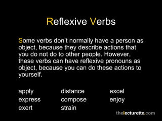 Reflexive Verbs | PPT