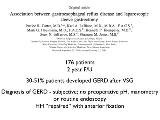 Reflujo ge post manga gástrica | PPT