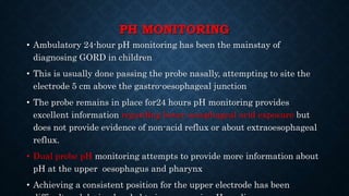 Reflux and eosinophilic oesophagitis final | PPTX