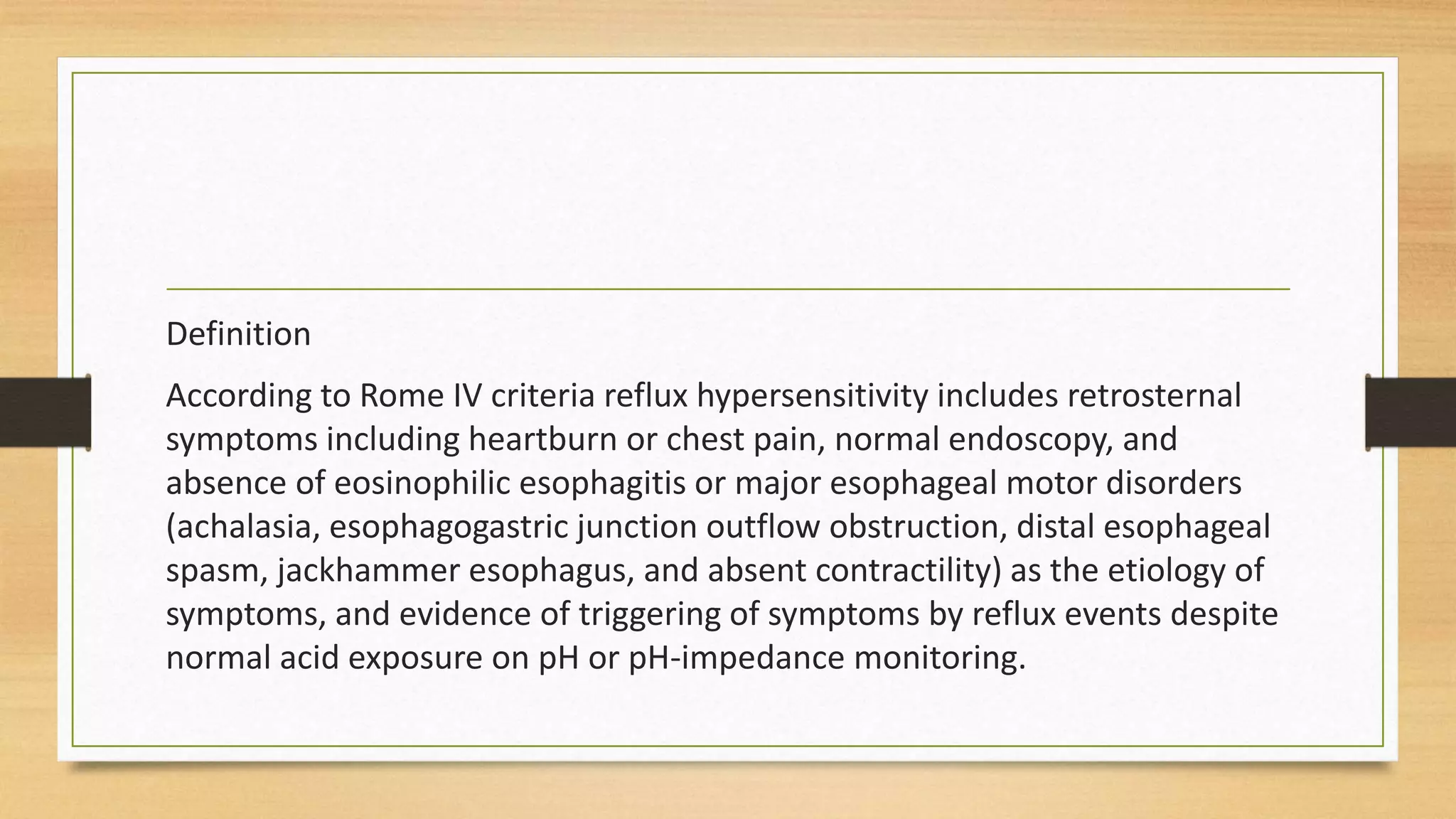 Reflux hypersensitivity | PPTX
