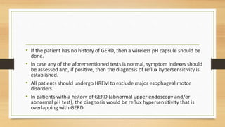 Reflux hypersensitivity | PPTX | Digestive Disorders | Diseases and ...