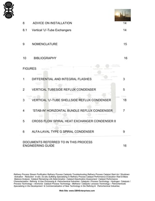 Refluxing Condensation Systems (Dephlegmators) | PDF