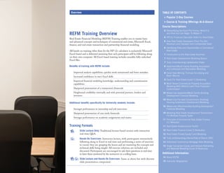REFM 2013-2014 Training Offerings Brochure | PPT
