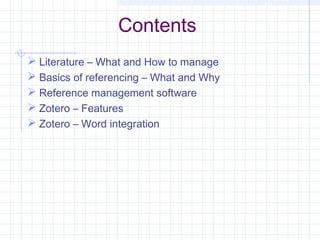 Use of Reference Management Software in Research by V. Sriram | PPT ...