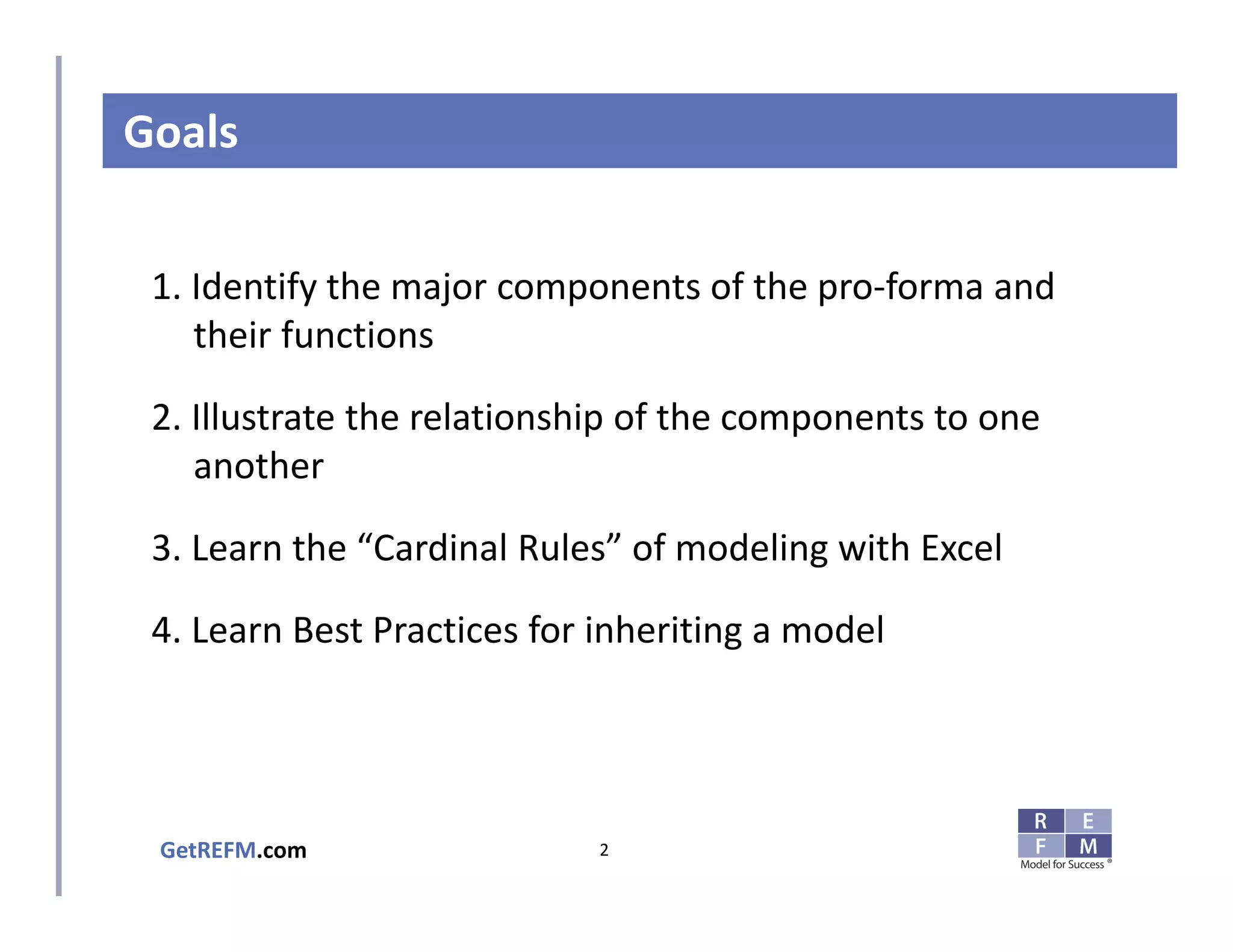 REFM's Demystifying The Excel Pro-Forma: What It Is And How You Can ...