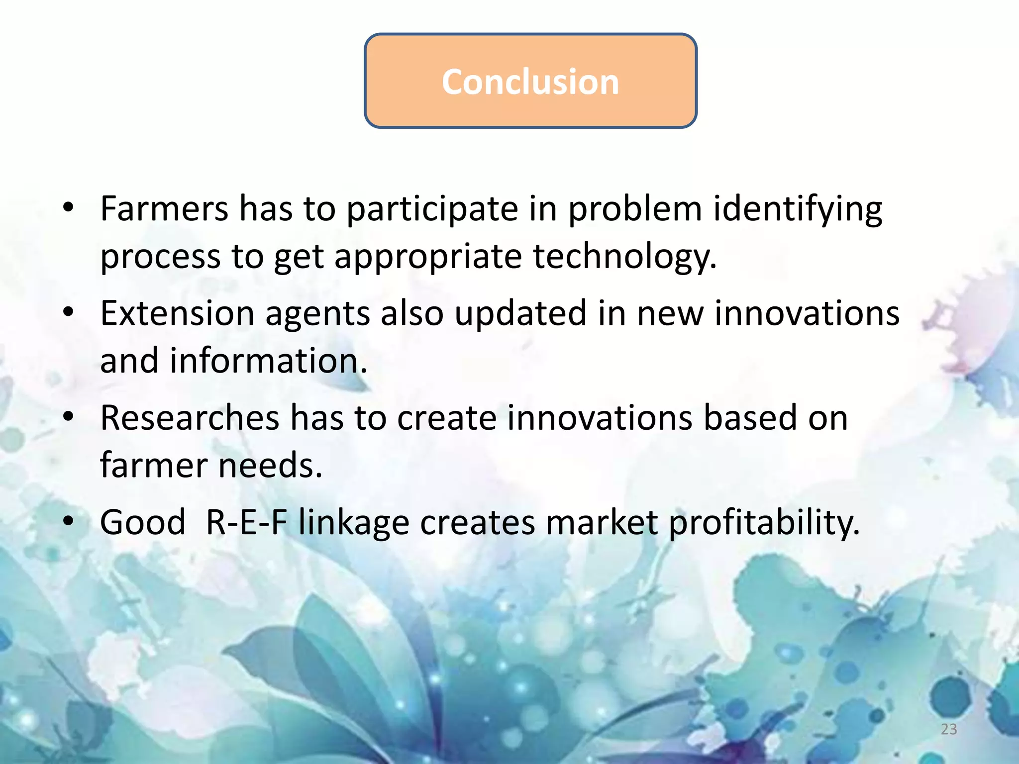Research-Extension-Farmer-Market Linkage | PPTX